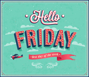 Hello winter typographic design Royalty Free Vector Image