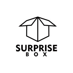 Open box logo design showing uprise Royalty Free Vector