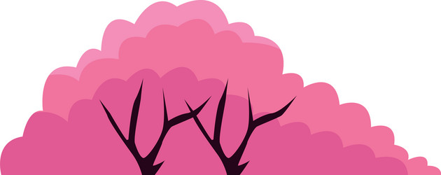 Cartoon bushes natural ecology plant shadow Vector Image