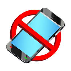 Do not use phone prohibition sign Royalty Free Vector Image