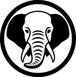 Elephant infinity logo Royalty Free Vector Image