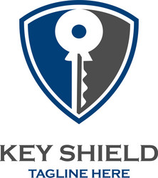 Security shield with padlock logo Royalty Free Vector Image