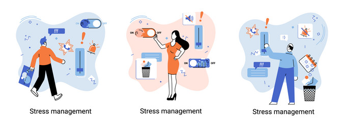 Stress management abstract metaphor pressure Vector Image