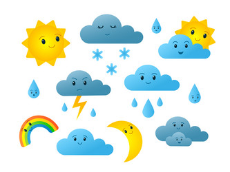 Angry Weather Clouds Characters Cartoon Vector Images (over 160)