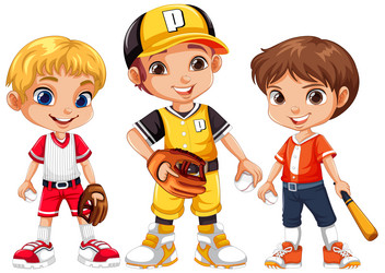 Baseball player cartoon character Royalty Free Vector Image