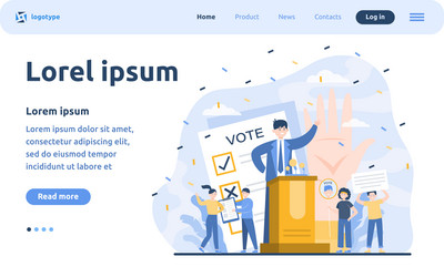 Election and political campaign Royalty Free Vector Image