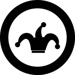 Jesters cap icon black color simple image Vector Image