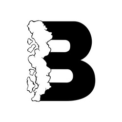 Letter art with smoke effect logo template design Vector Image