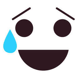 Simple angry emoticon face Royalty Free Vector Image