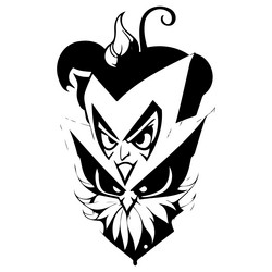 Halloween jester scary sketch hand draw Royalty Free Vector