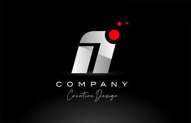 Grunge white red black alphabet letter n logo Vector Image