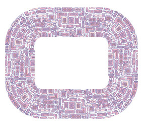 Ethnic frame rectangular border Royalty Free Vector Image