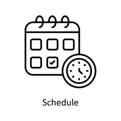 Schedule solid icons simple stock illust Vector Image