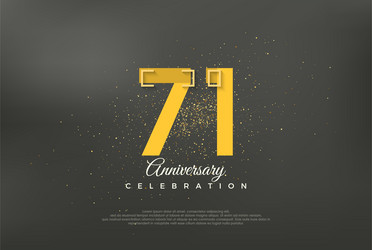 Modern Number 71st Elegant Anniversary Royalty Free Vector