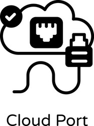 Cloud port Royalty Free Vector Image - VectorStock