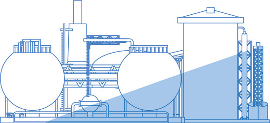 Industrial plant machinery Royalty Free Vector Image