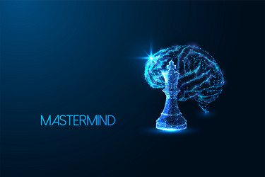 Mastermind leadership creative thinking Royalty Free Vector