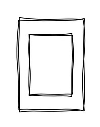 Abstract frame for picture as line drawing Vector Image