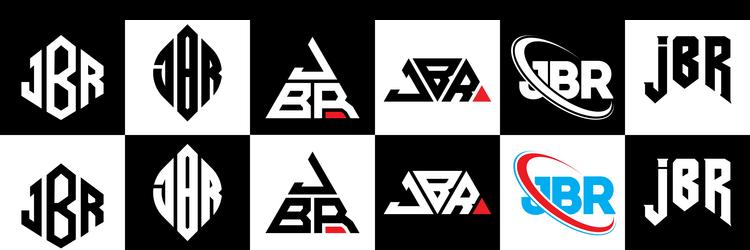 Jbr logo letter design Royalty Free Vector Image