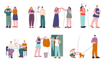 People create personal space privacy and boundary Vector Image