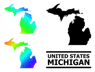 People collage map michigan state Royalty Free Vector Image