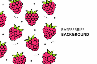 Raspberries background Royalty Free Vector Image