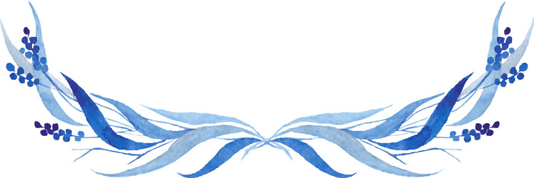 Indigo blue hand drawn seamless border Royalty Free Vector