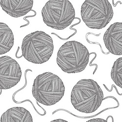 Seamless pattern with yarn balls in boho style Vector Image
