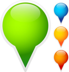 Set of colorful map markers map pins Royalty Free Vector