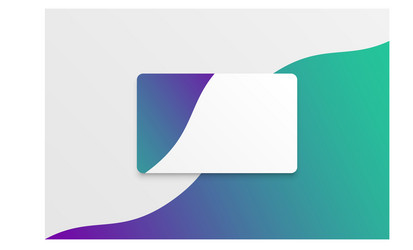 Colorful modern white card template with Vector Image