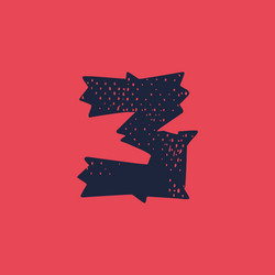 3 logo number three medieval dropcap devil Vector Image