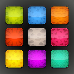 App buttons Royalty Free Vector Image - VectorStock