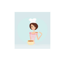 Cooking Lady Bowl Vector Images (over 210)