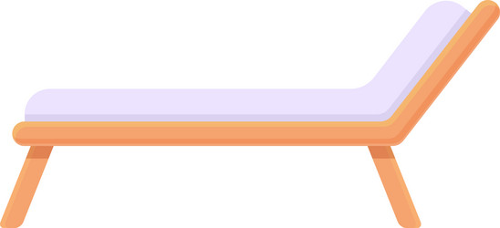 Chaise longue icon cartoon style Royalty Free Vector Image