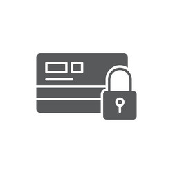 Credit card security icon symbol isolated Vector Image