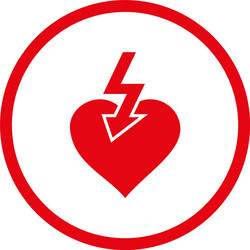 Heart shock rounded icon Royalty Free Vector Image