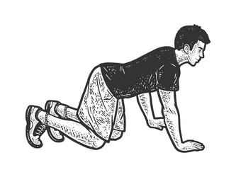 Man Crawling Vector Images (over 1,200)