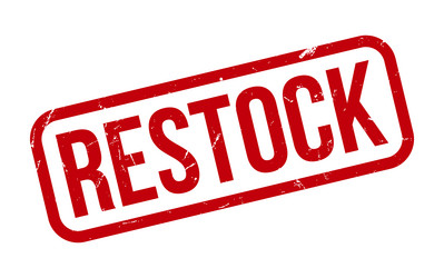 Restock rubber grunge stamp seal Royalty Free Vector Image