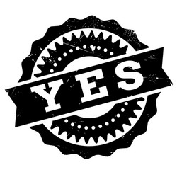 Yes stamp yes rectangular stamp on white Vector Image