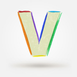 Alphabet letter a watercolor paint design element Vector Image