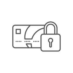 Credit card security icon symbol isolated Vector Image