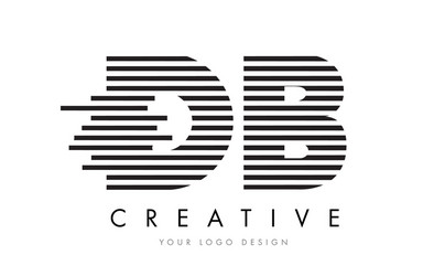 Creative black letters db d b logo with leading Vector Image