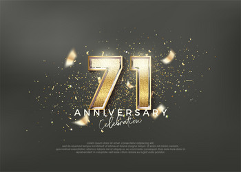 Bold number 71st premium design for 71st Vector Image