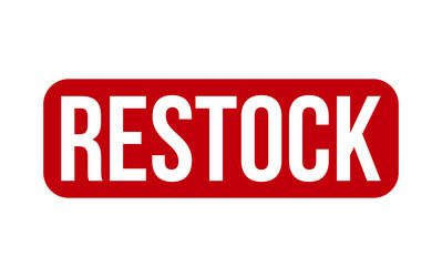 Restock rubber grunge stamp seal Royalty Free Vector Image