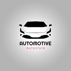 Automotive auto style car logo design Royalty Free Vector