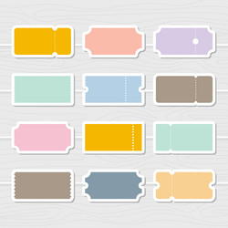Set of templates entry tickets blank Royalty Free Vector