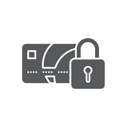 Credit card security icon symbol isolated Vector Image