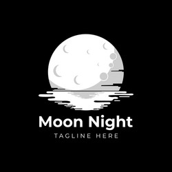 Abstract moon logo designs concept night moon Vector Image