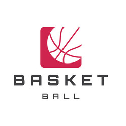 Simple basketball logo design american Royalty Free Vector