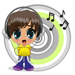 Anime manga boy playing card game Royalty Free Vector Image